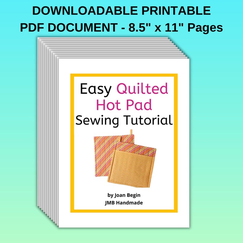 Quilted Hot Pad Sewing Pattern: Easy DIY Trivet (PDF Pattern) - Etsy
