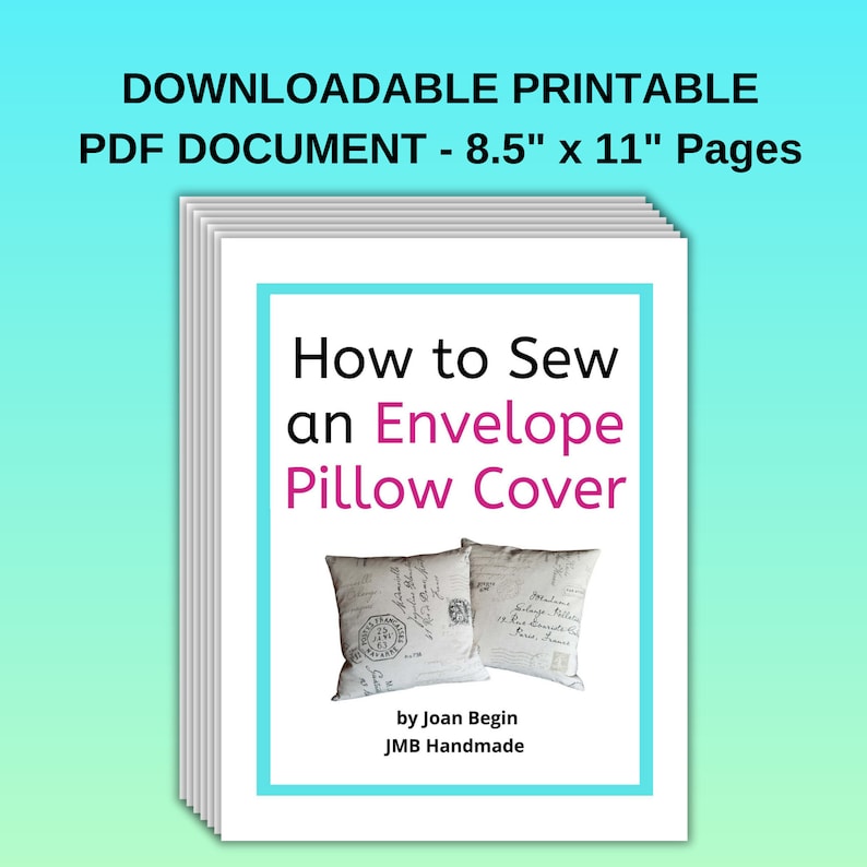 Envelope Pillow Cover Sewing Tutorial: DIY Pattern (PDF Pattern) - Etsy