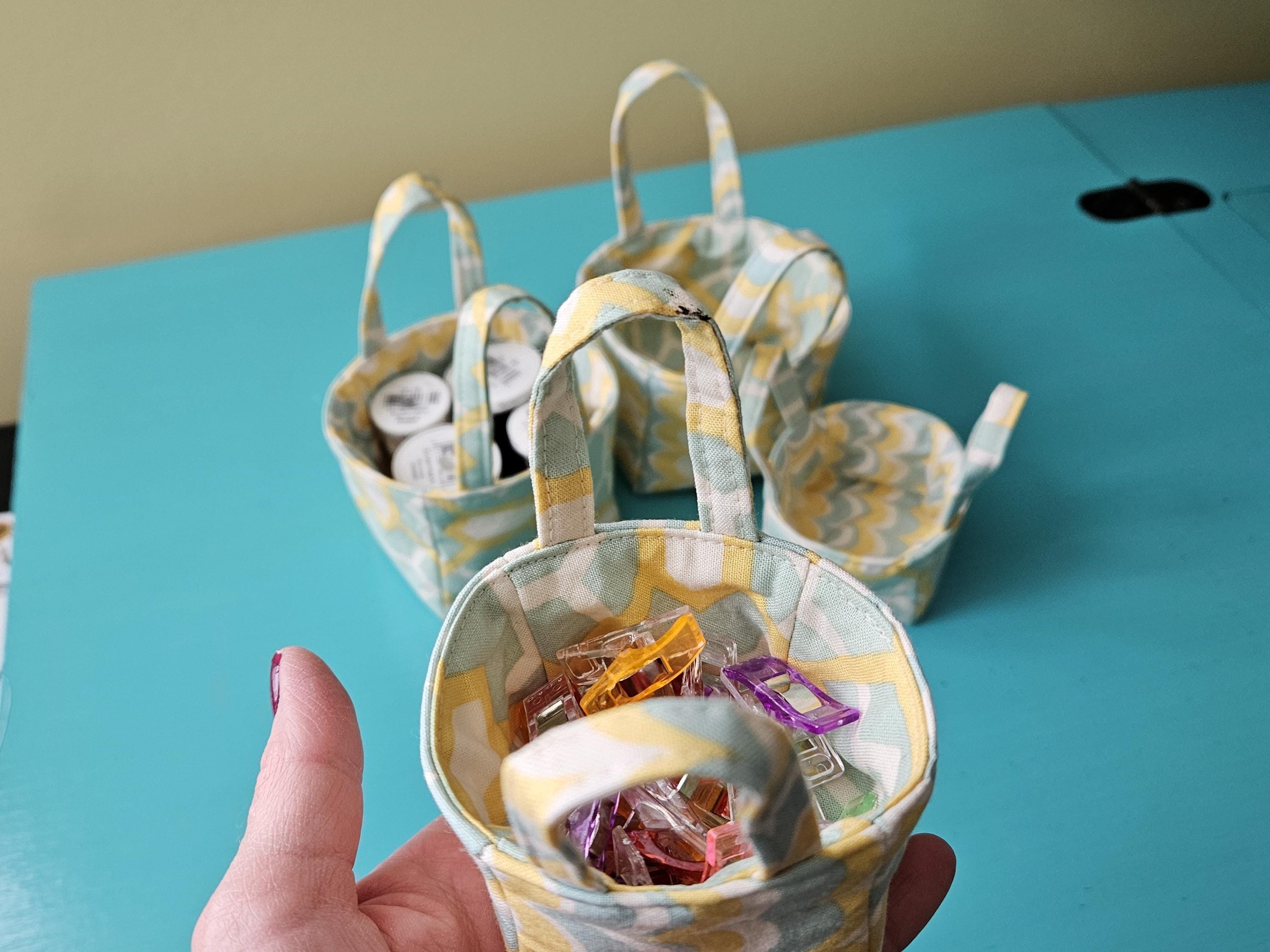 Mini Fabric Basket Sewing Tutorial: Two Sizes (PDF Pattern) - Etsy