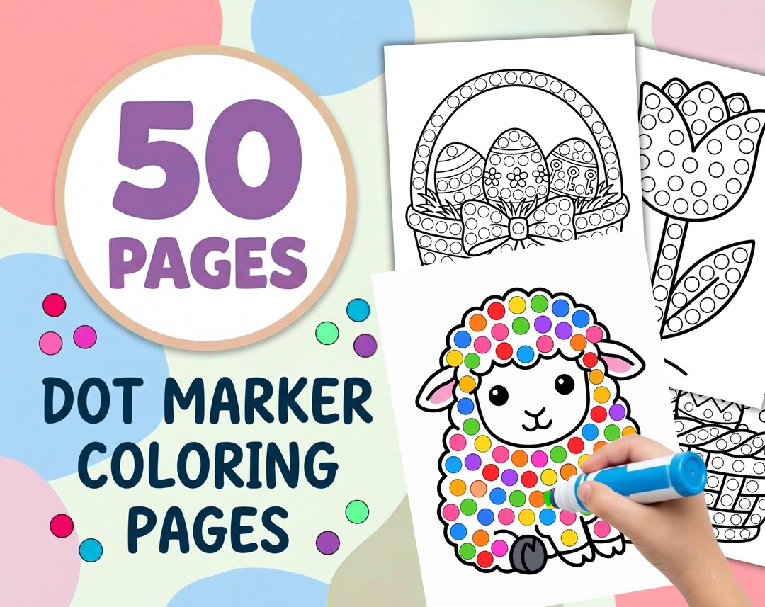 Easter Dot Marker Coloring Pages for Kids | Printable Dauber Activity ...