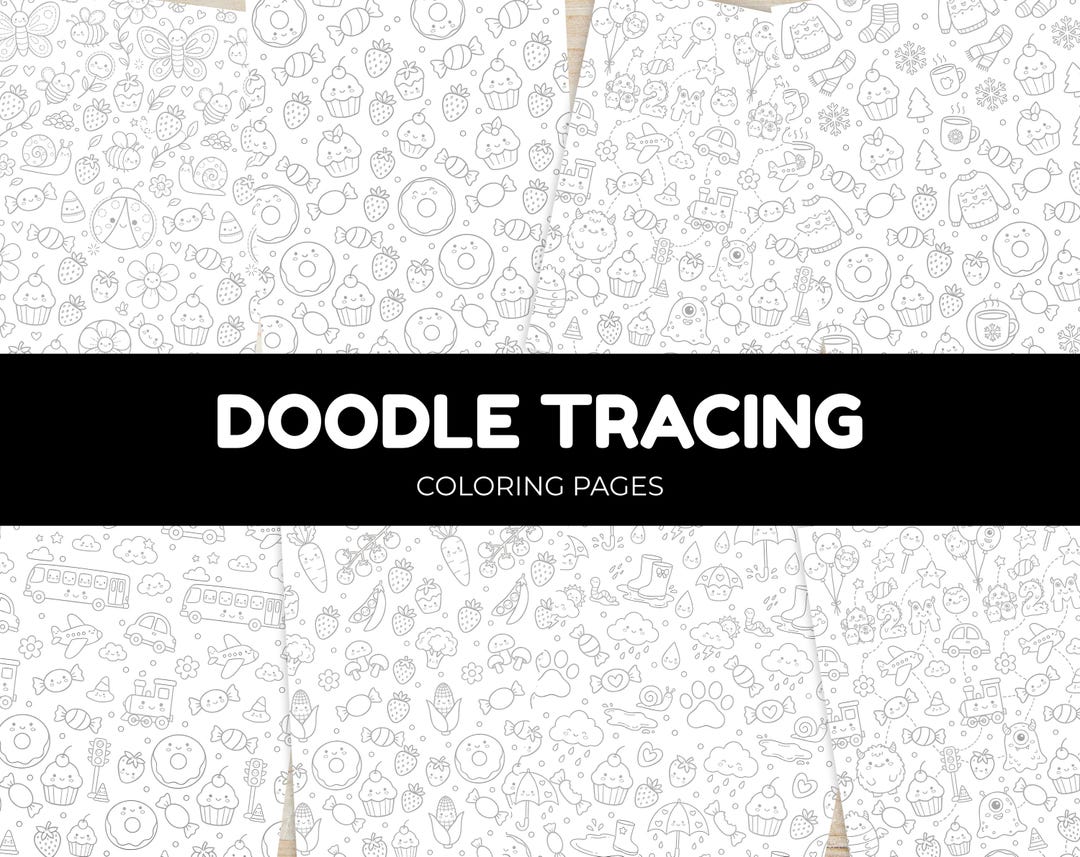 Doodle Tracing Book for Kids | 50 Easy Printable Tracing Pages ...