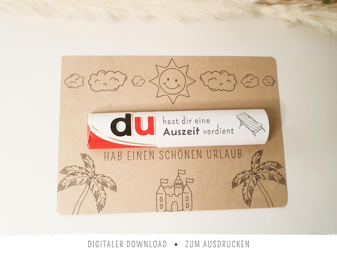 Duplo Wrapper Card for Vacation | You Deserve a Break | A Small Token ...