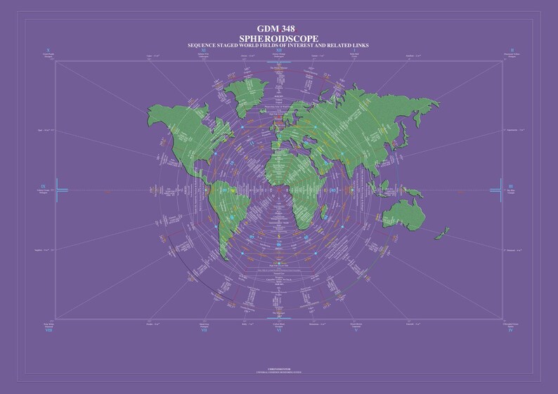 Futuristic World Map Art – Global Intelligence Diagram (digital ...
