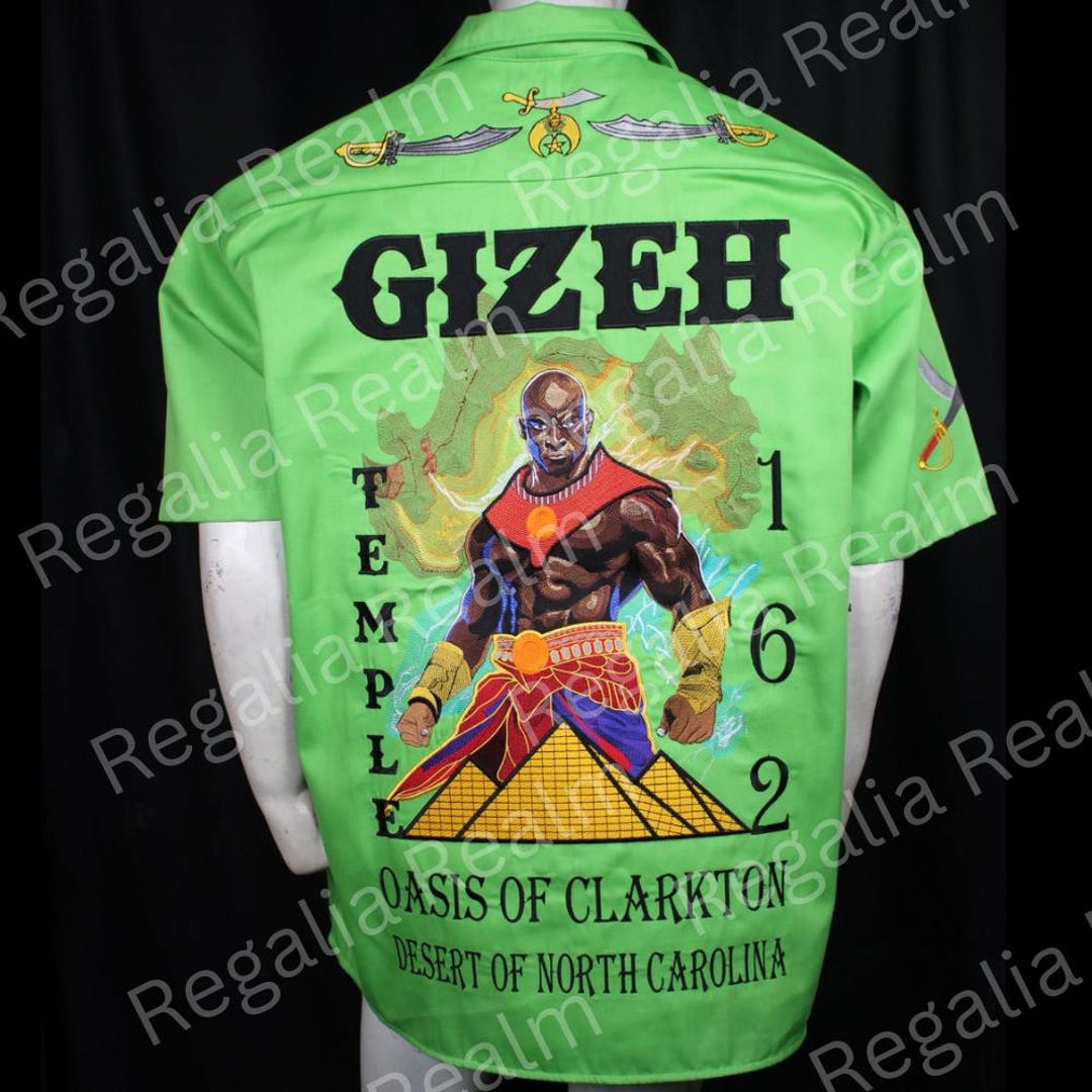 Gizeh Temple Shriner Walking Shirt Custom Embroidery, Personalized ...