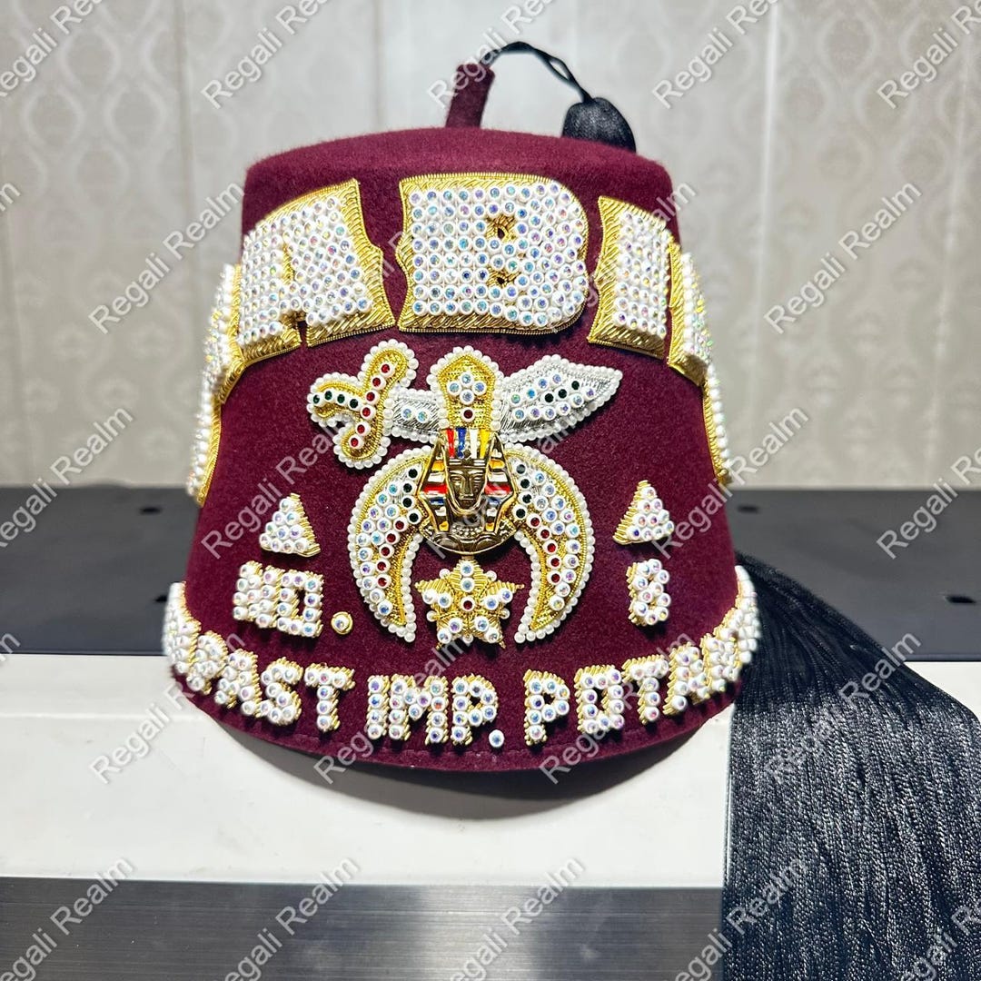 Past Potentate Fez, 5 Row Rabia Temple Fez, Shriner Nobles Regalia - Etsy