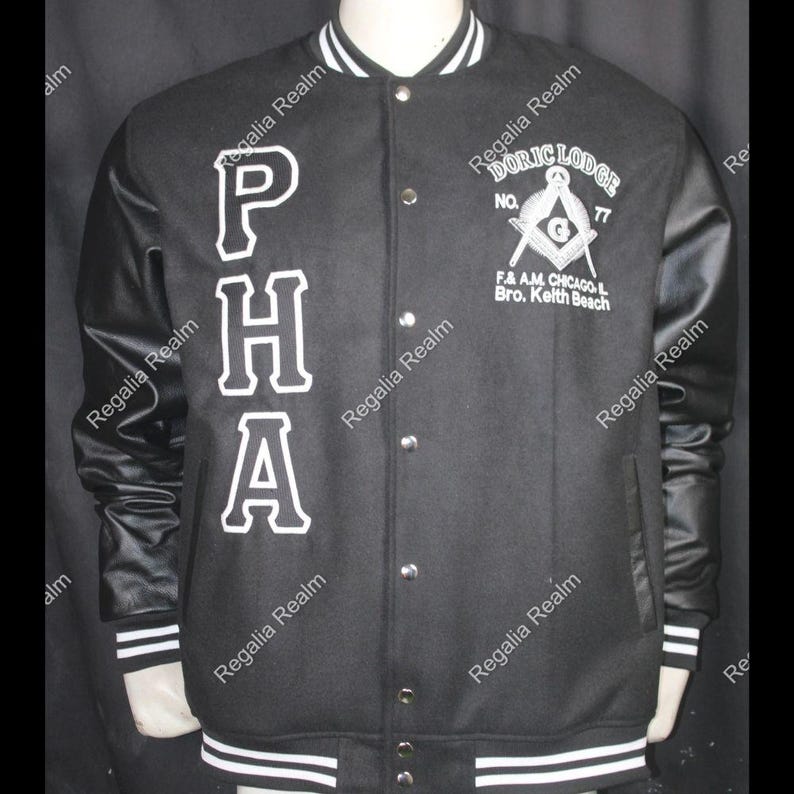 Masonic Varsity Jacket Custom Embroidery Doric Lodge Varsity for ...