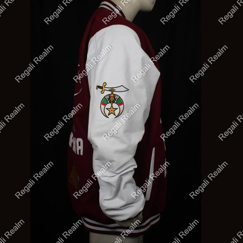 Shriner Varsity Jacket Custom Embroidery Pharaoh Temple Embroidered ...