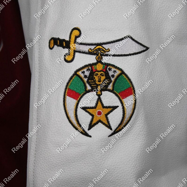 Shriner Varsity Jacket Custom Embroidery Pharaoh Temple Embroidered ...