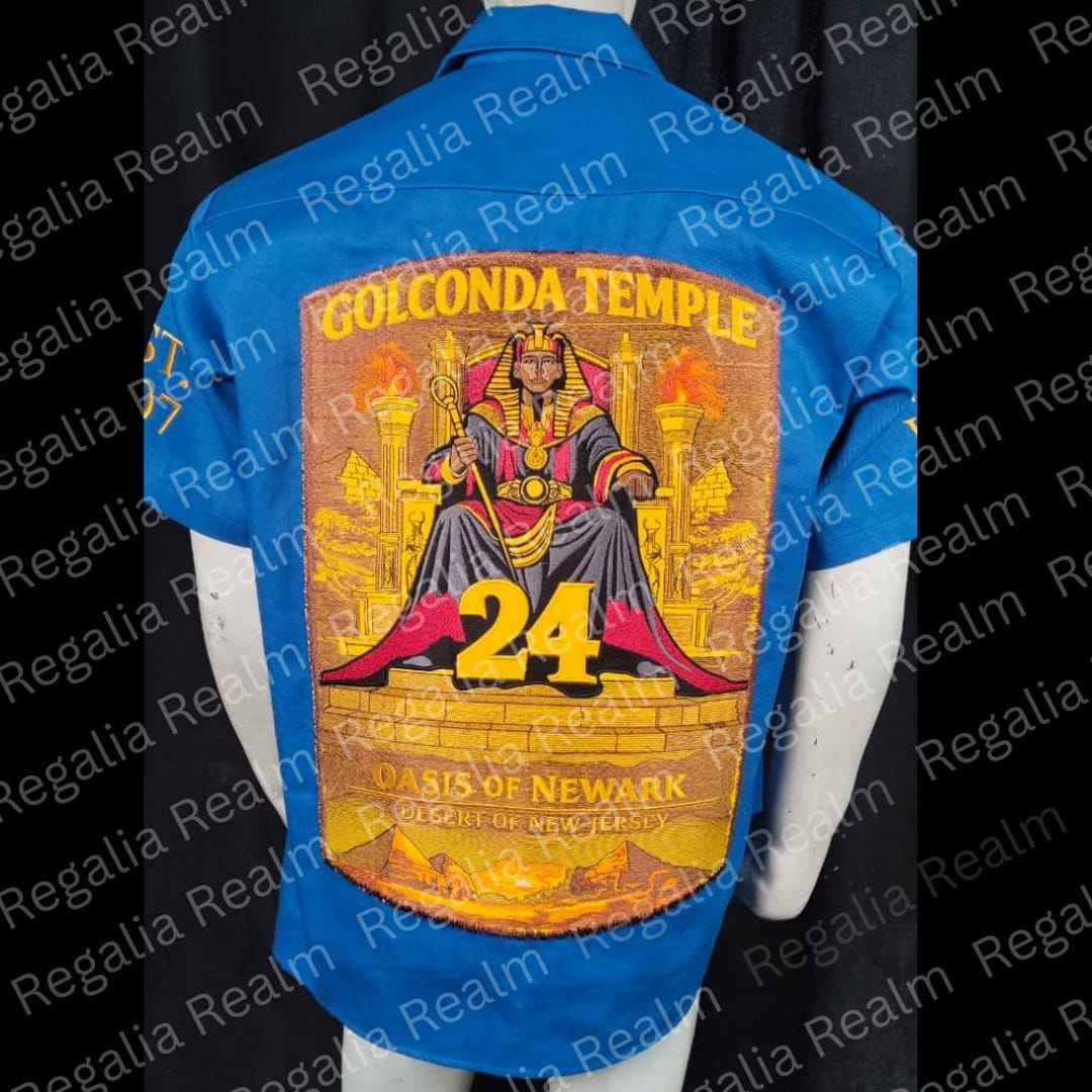 Custom Golconda Temple Shriner Walking Shirt, Embroidered Shriners ...