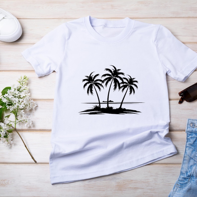 Palm Tree Svg Bundle, Clipart, Silhouette, Cut Files for Cricut, Beach ...