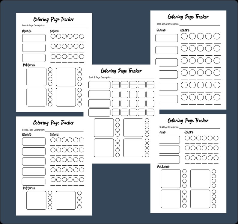 Printable Marker Coloring Pencil Swatch Chart, Coloring Book Tracker ...