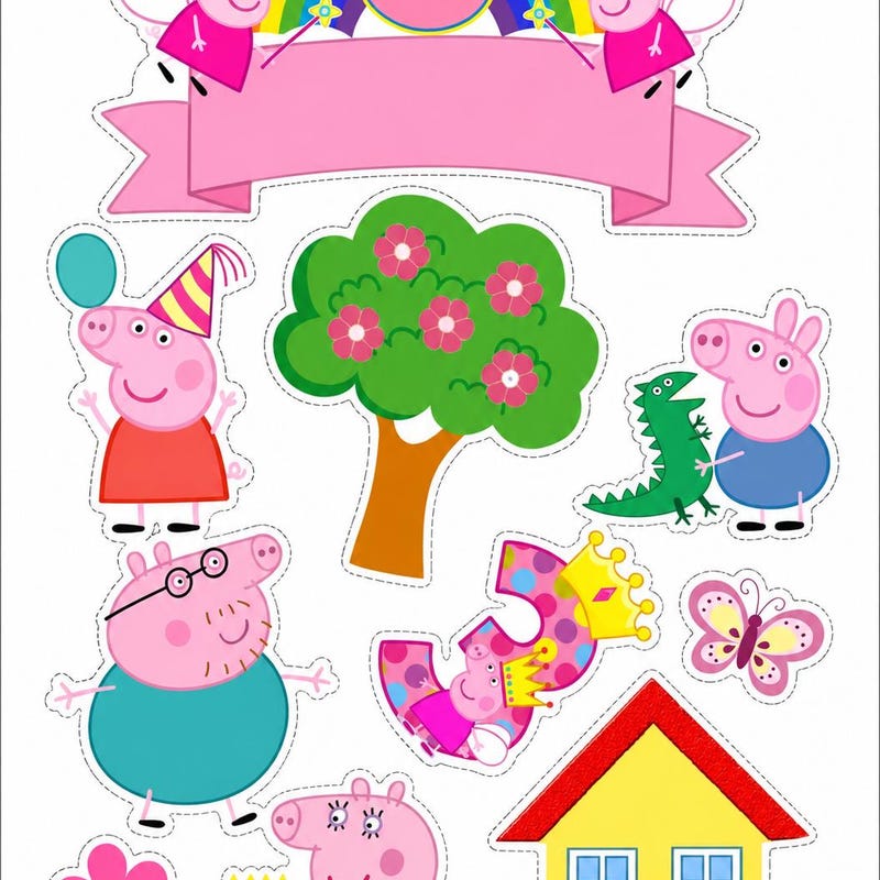 Peppa Pig Edible - Etsy UK