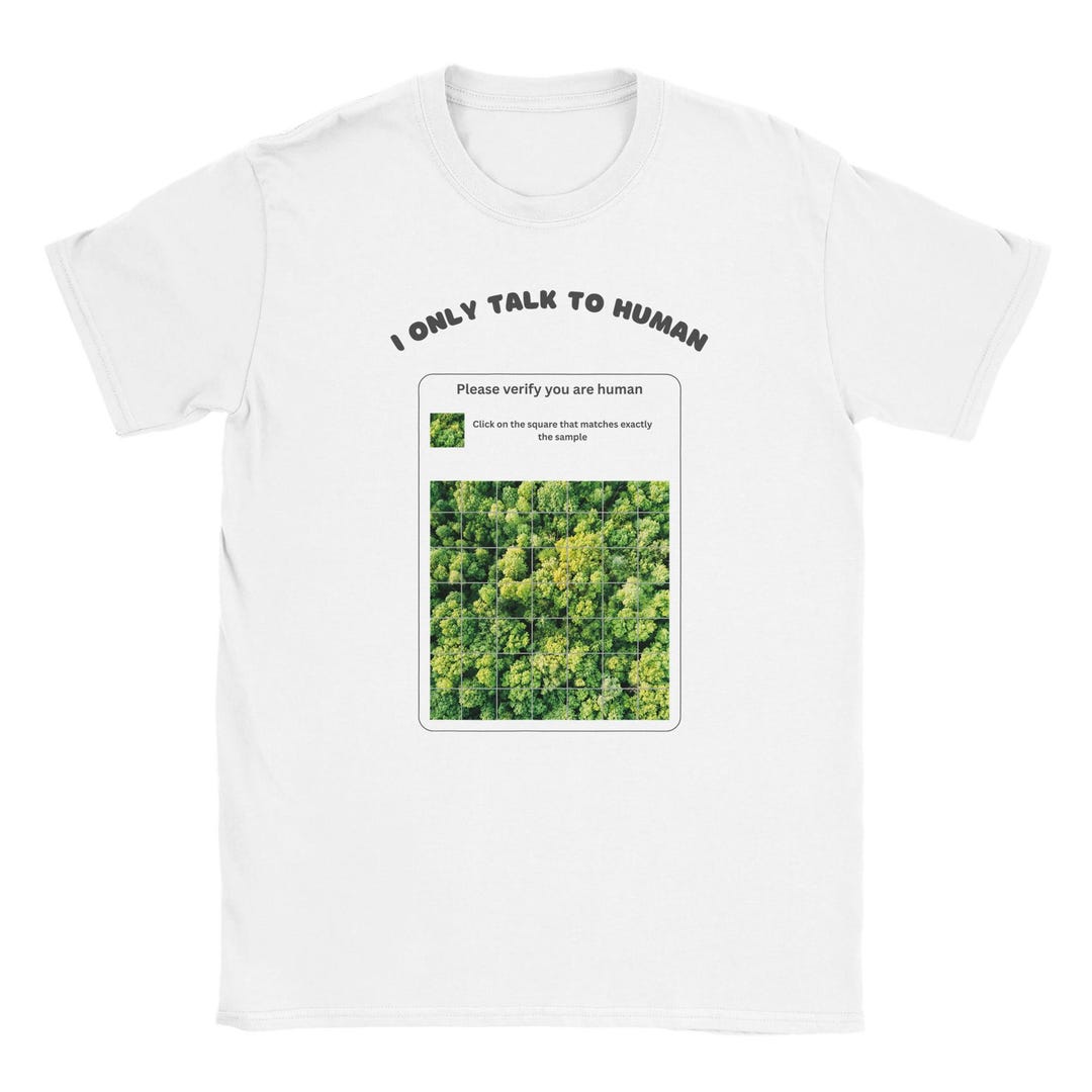 Funny CAPTCHA Forest Grid T-shirt – Funny Meme Parody Tee - Etsy