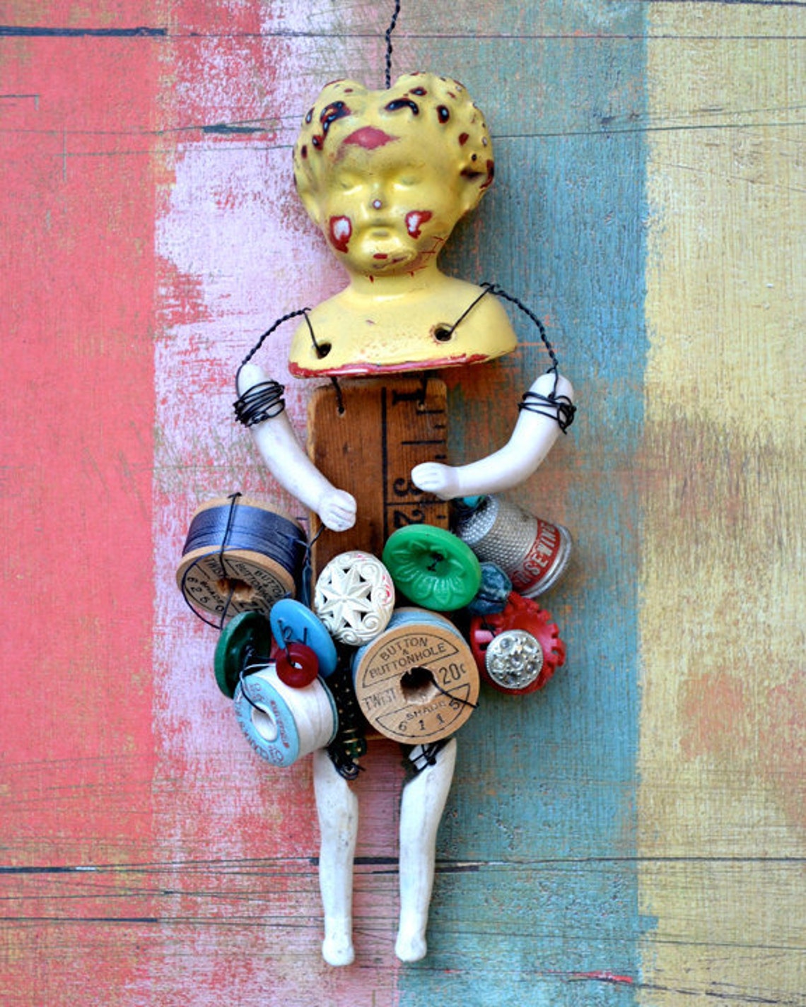 8x10 PRINT of My Crafty Lady Seamstress Art Doll by Elizabeth Rosen - Etsy
