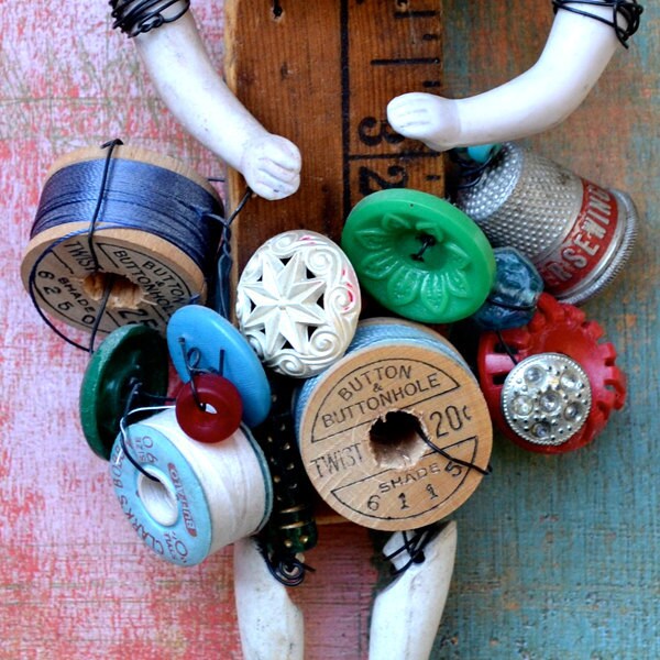 8x10 PRINT of My Crafty Lady Seamstress Art Doll by Elizabeth | Etsy