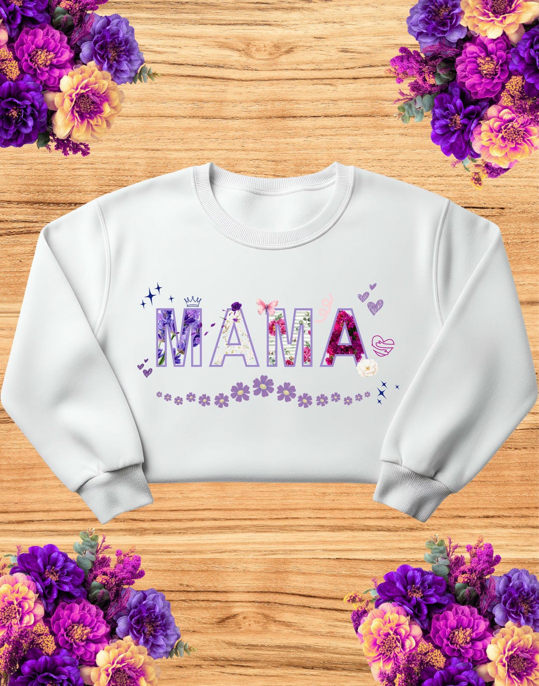 Mom Floral Purple Png, Mom Varsity Png, Mother's Day Png, Coquette ...