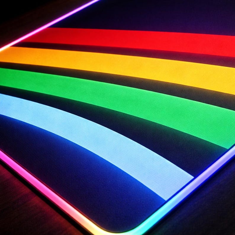 RGB Gaming Mouse Pad Arc Raiders Style XXL Desk Mat | Rainbow LED ...