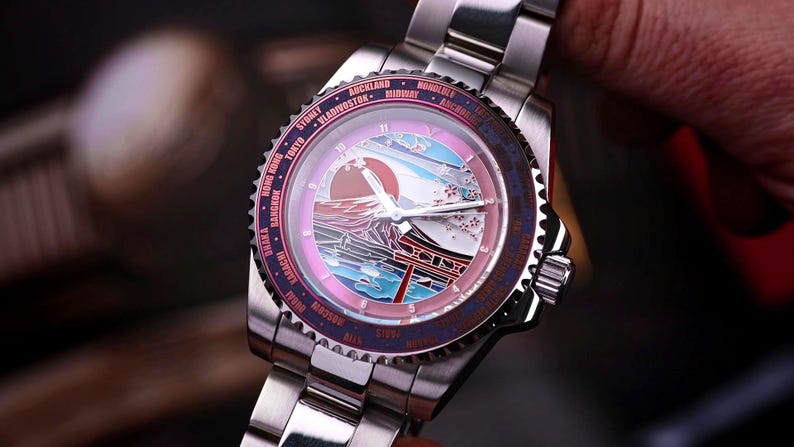 Handmade Tokyo Watch, Artisan Watch, Automatic Watch, Art Deco Watch ...