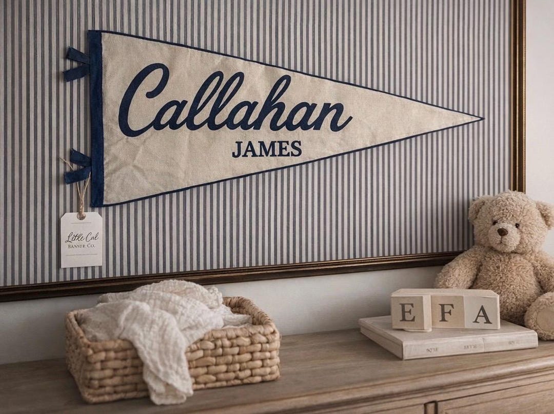 Custom Hand Painted Name Pennant/banner - Etsy