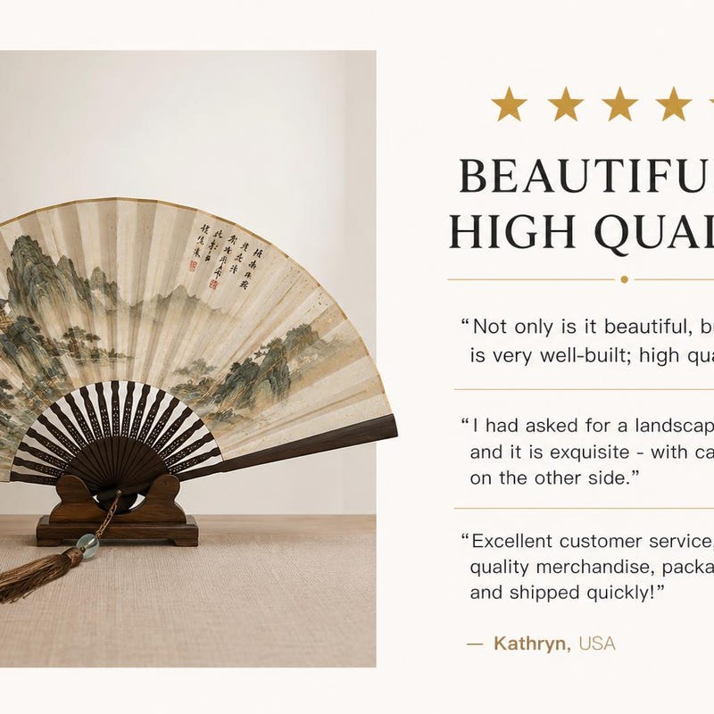 Handmade Fan Folding Silk - Etsy