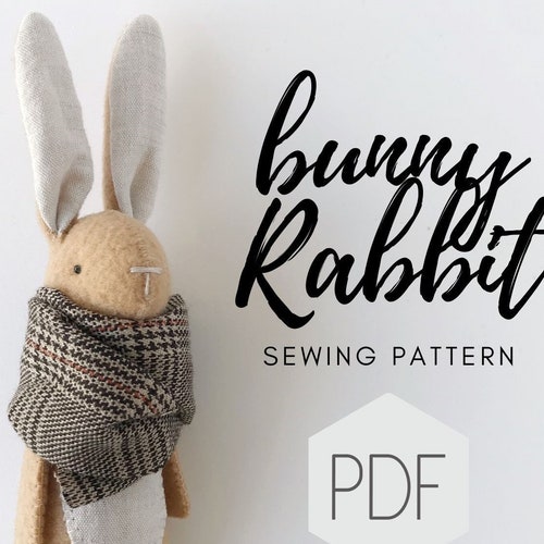 Rabbit PDF PATTERN Bunny Rabbit Sewing Pattern - Etsy