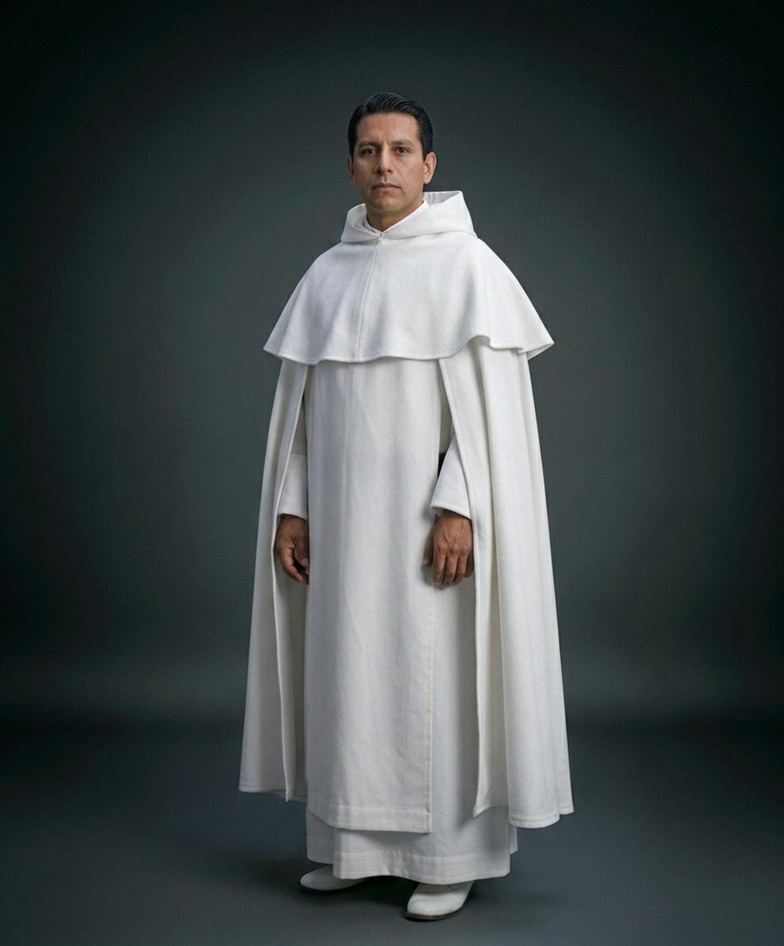 Dominican Friar Habit – Catholic Monastic Robe With Black Cappa & White ...