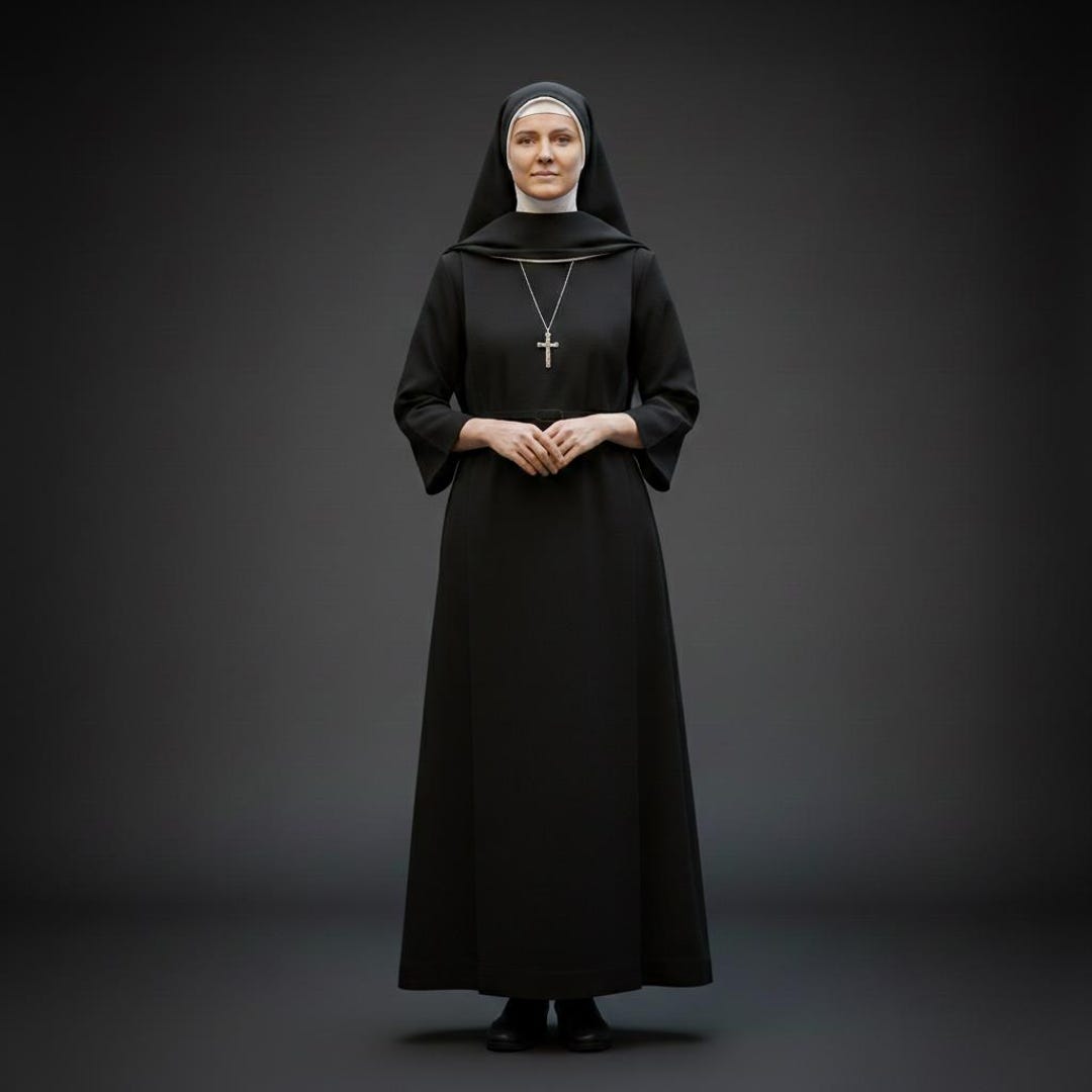 Nun Habit for Women , Adult Nun Outfit , Custom Cassock , Religious ...