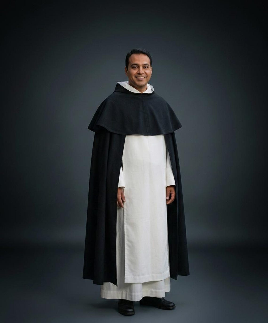 Dominican Friar Habit – Catholic Monastic Robe With Black Cappa & White ...