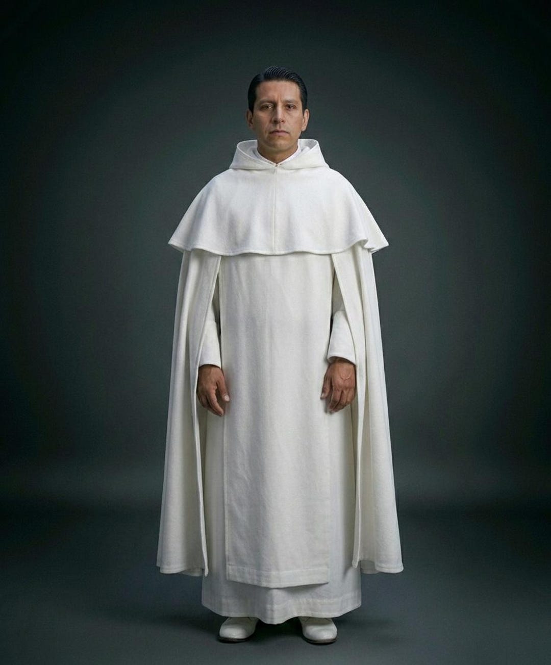 Dominican Friar Habit – Catholic Monastic Robe With Black Cappa & White ...