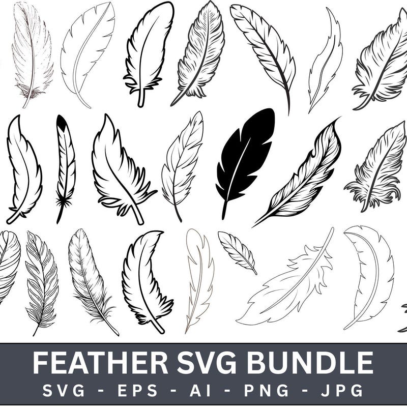 Feather Clipart Svg - Etsy