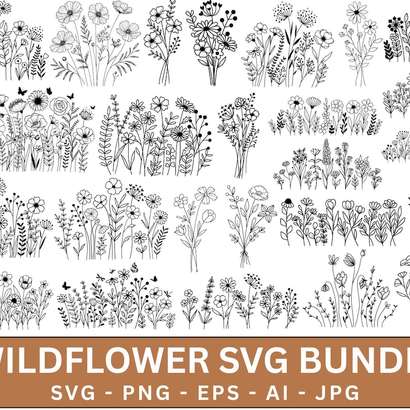 Flower Art Vectors - Etsy