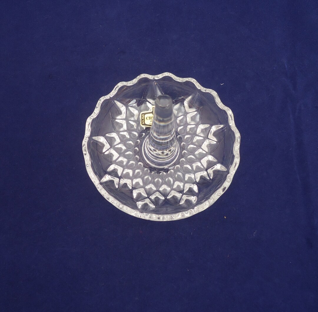 Vintage Kristal Zajecar Ring Dish, Crystal Ring Holder, Yugoslavia ...