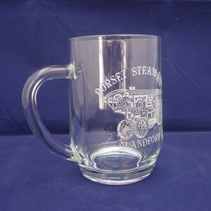 Clear Glass Beer Mug Dorset Steam Fair Blandford Clear Glass - Etsy UK