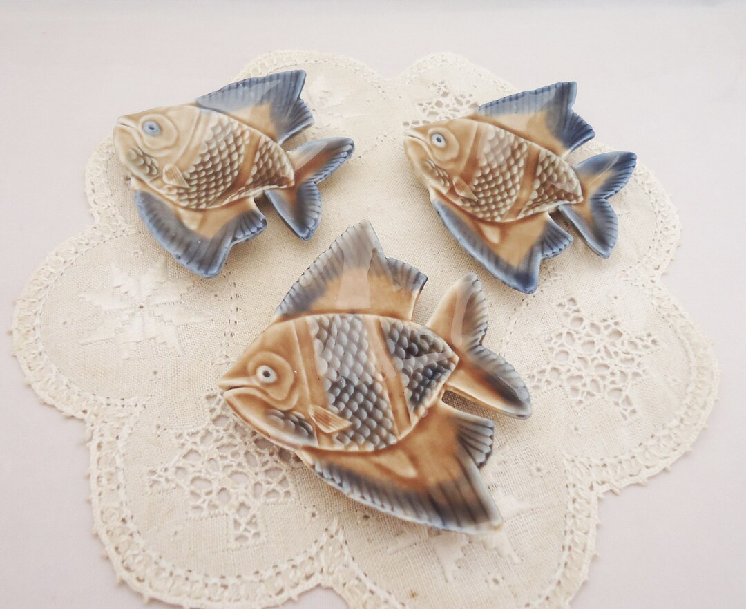 Vintage Wade Set of Three Porcelain Fish Pin, Wade Fish Pin Dish - Etsy