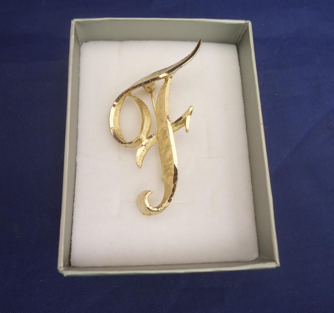 Vintage Mamselle Initial f Brooch, Mamselle Letter f Pin - Etsy