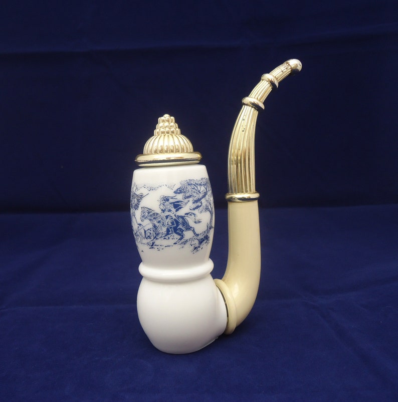 Avon Pipe Perfume Bottle Avon Milk Glass Perfume Decanter - Etsy UK
