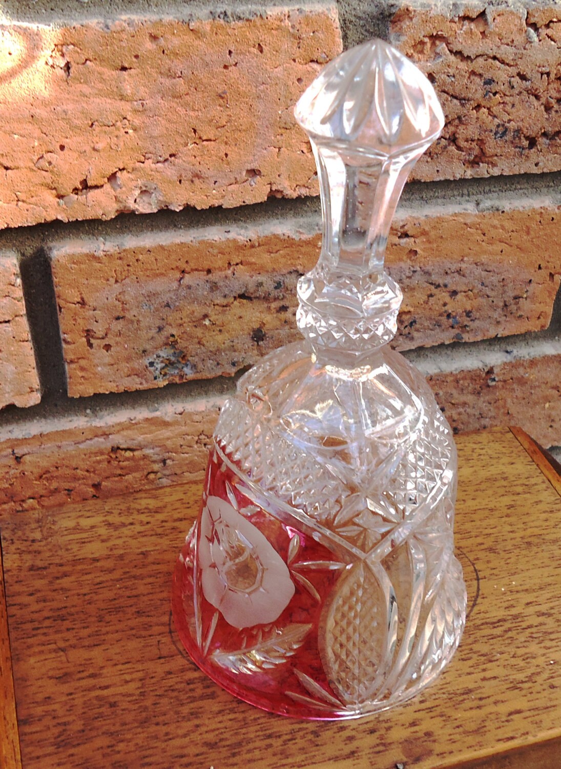 Vintage Enesco Rose Bell, West Germany Crystal Bell, 1980s, UK Seller ...