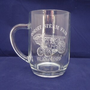 Clear Glass Beer Mug Dorset Steam Fair Blandford Clear Glass - Etsy UK