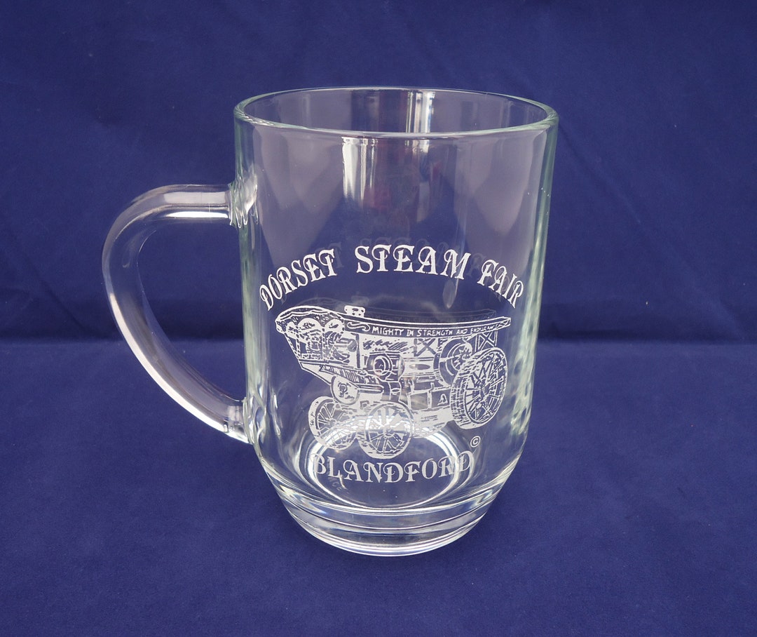 Clear Glass Beer Mug Dorset Steam Fair Blandford Clear Glass - Etsy UK