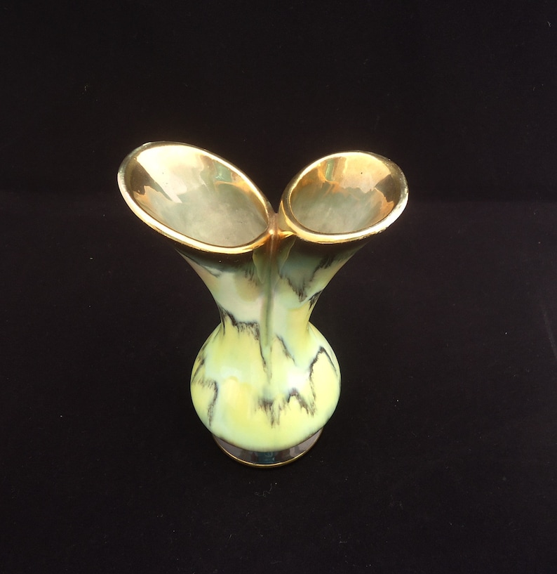 West German Ceramic Vase German Drip Glaze Vase Double Flute - Etsy UK