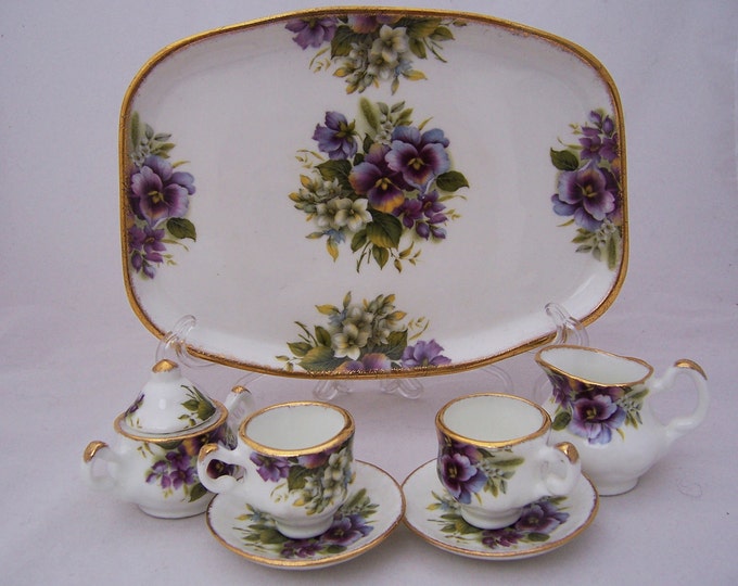 Miniature Tea 5 Pieaces Set: Vintage From florence - Etsy