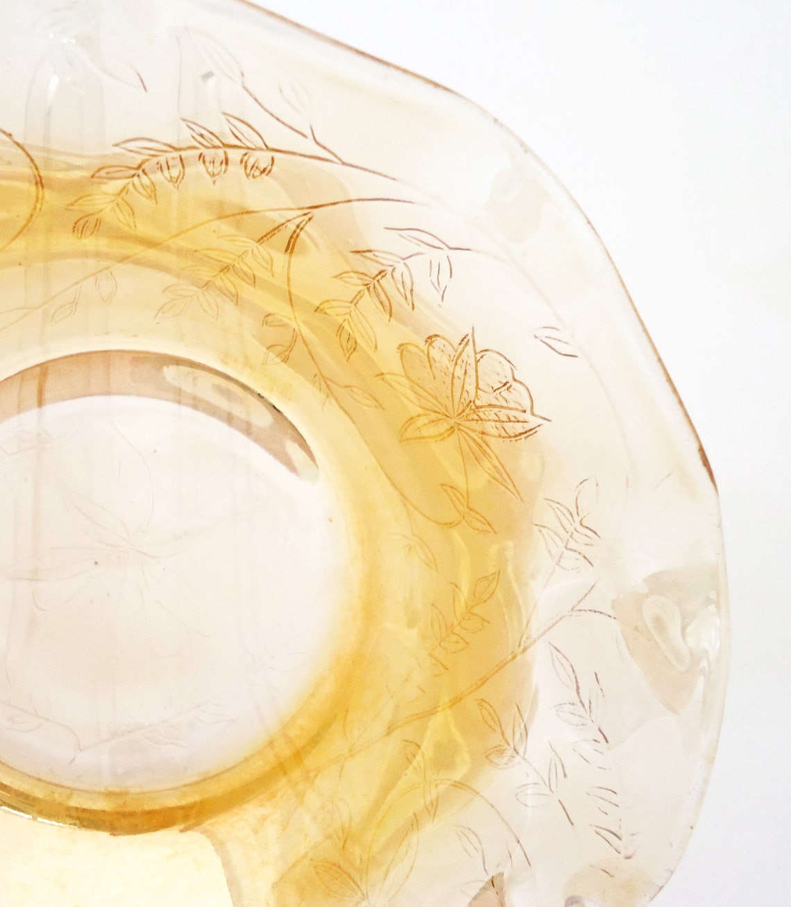 Vintage Jeannette Floragold Iridescent Marigold Carnival Glass - Etsy