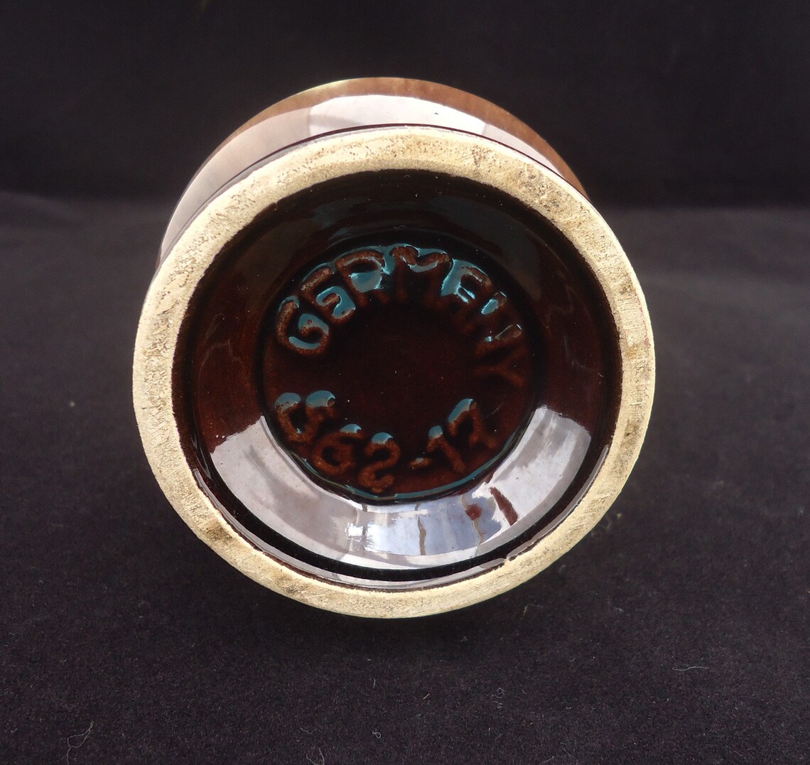 West German Ceramic Vase, German Drip Glaze Vase, Double Flute Vase ...