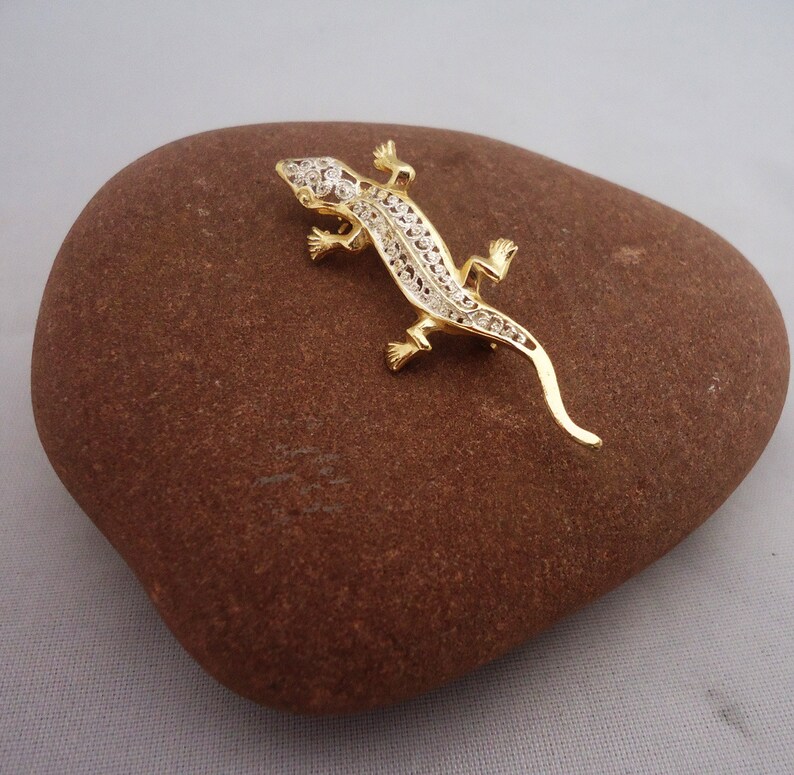 Sterling Silver Lizard Brooch Filigree Sterling Silver Lizard - Etsy