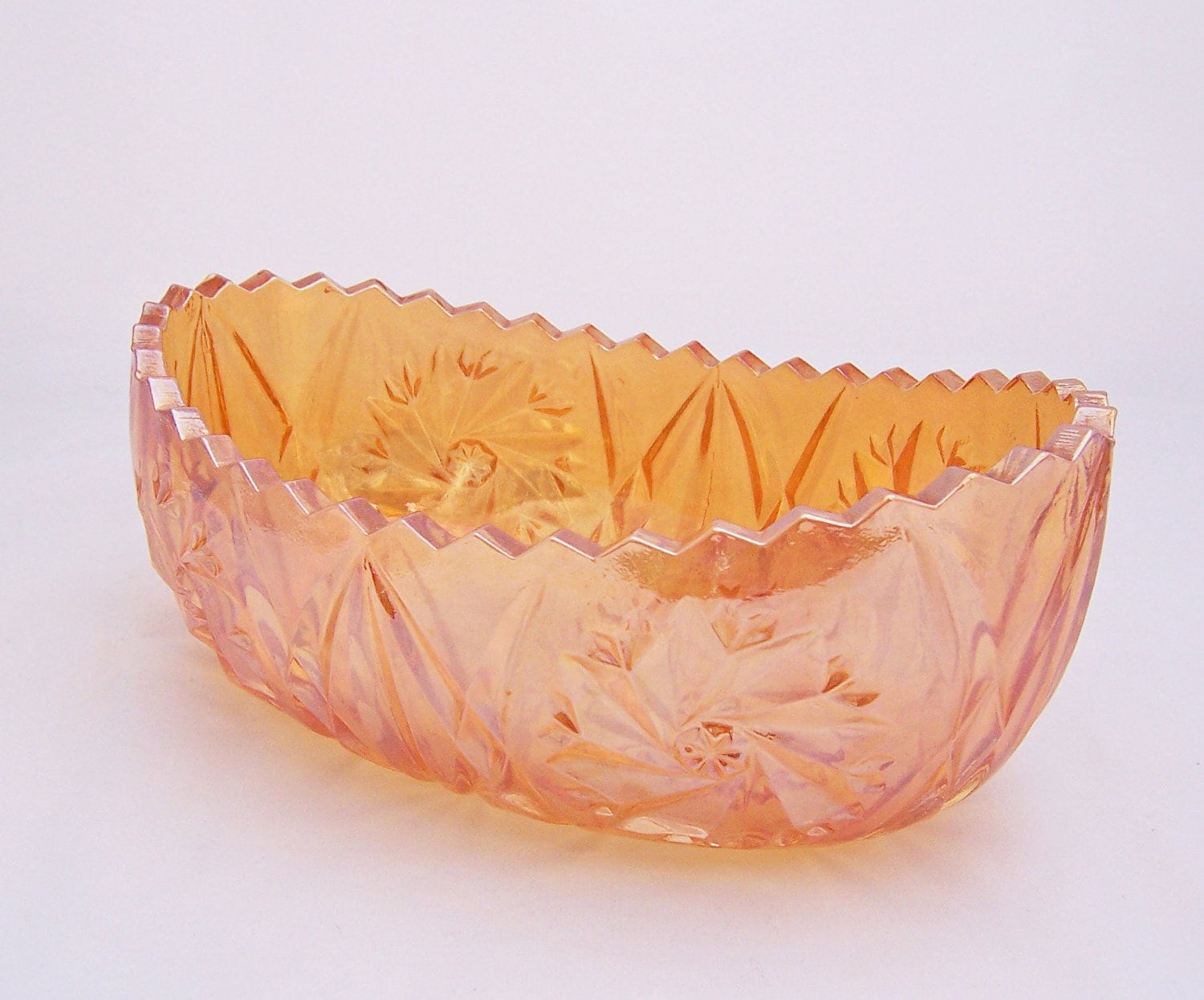 Kitchen & Dining Drink & Barware Orange Glass Candy Dish Home & Living ...