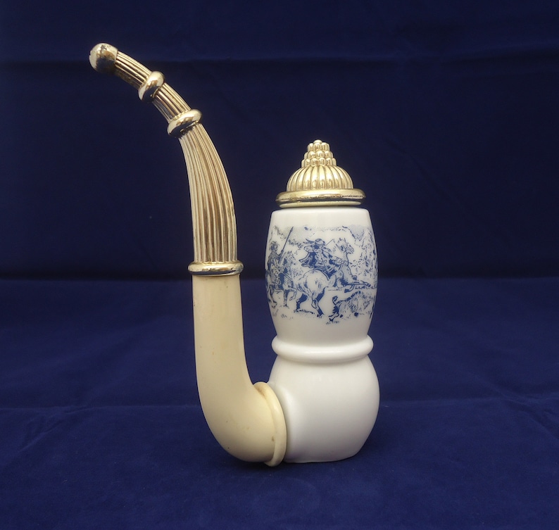 Avon Pipe Perfume Bottle Avon Milk Glass Perfume Decanter - Etsy UK