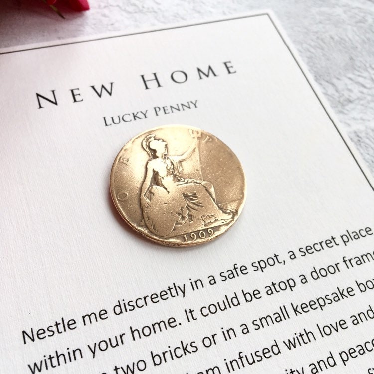 New Home Gift, Housewarming Gift for Friends, Lucky Penny for the Home ...
