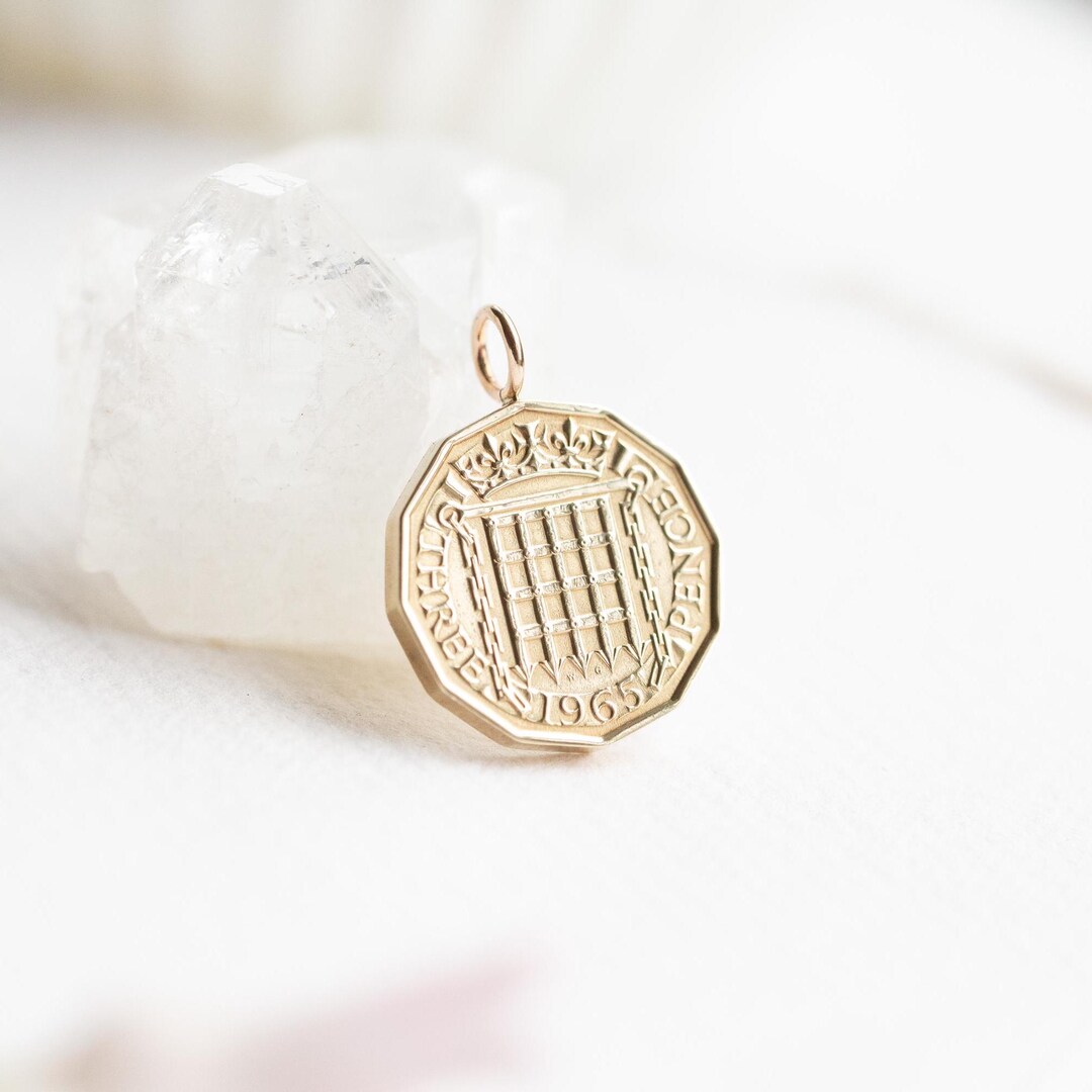 1965 Gold Coin Pendant Necklace: 60th Birthday Gift, Handmade in ...