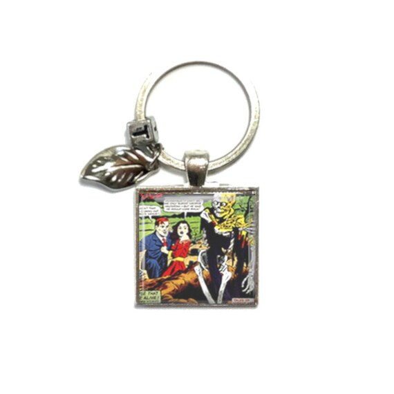 Horror comic keyring add your charms by Badge Bliss | Catch My Party