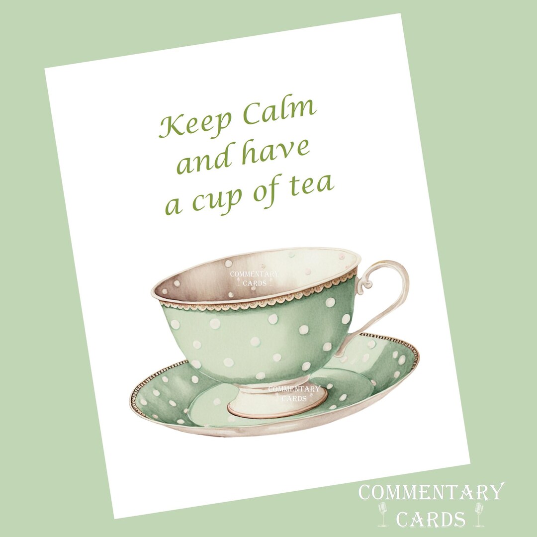 Teacup Printable Card, Add Your Own Tea for A Fun Gift - Etsy